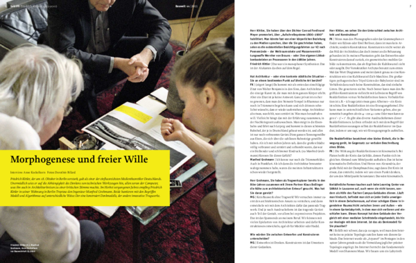 (PDF) "Morphogenese und freier Wille", Friedrich Kittler und Manfred ...