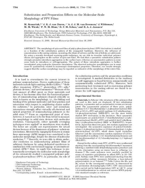 (PDF) Substitution and Preparation Effects on the Molecular-Scale ...