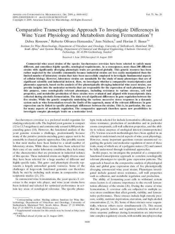 Pdf Comparative Transcriptomic Approach To Investigate Differences In