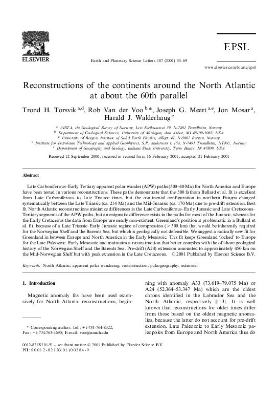 (PDF) Reconstructions of the continents around the North Atlantic at ...