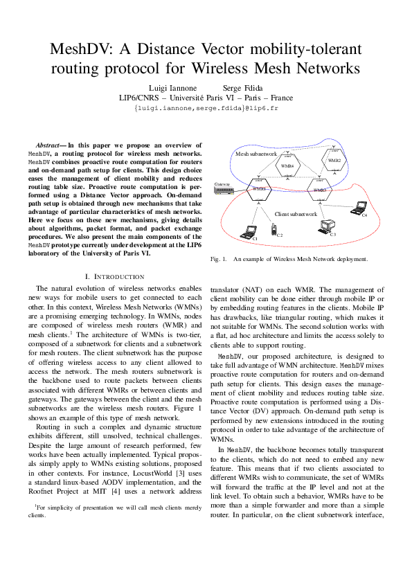 Pdf Aodv Hm A Hybrid Mesh Ad Hoc On Demand Distance Vector Routing Protocol Marius Portmann