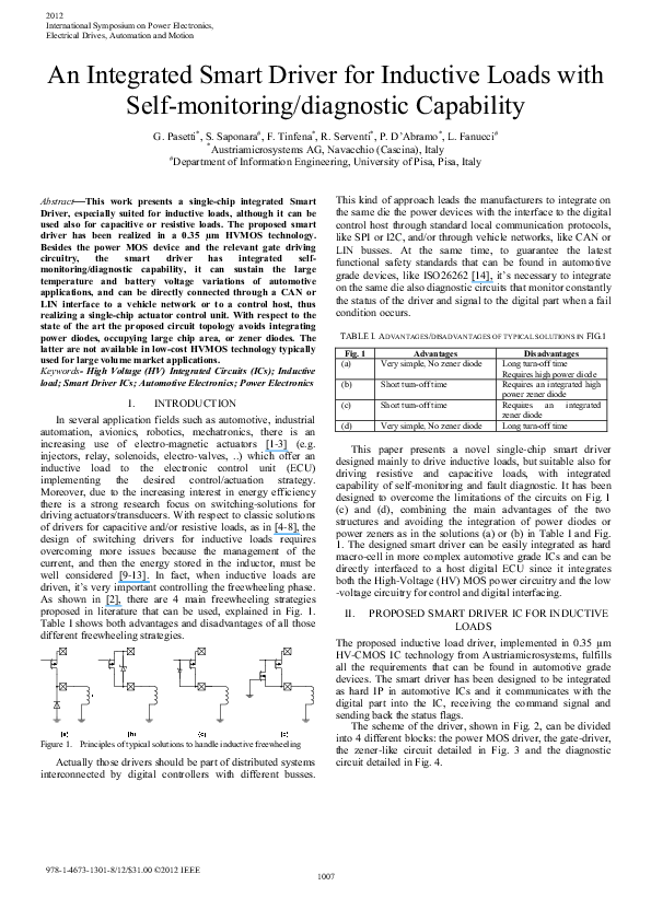 (PDF) An integrated smart driver for inductive loads with self ...