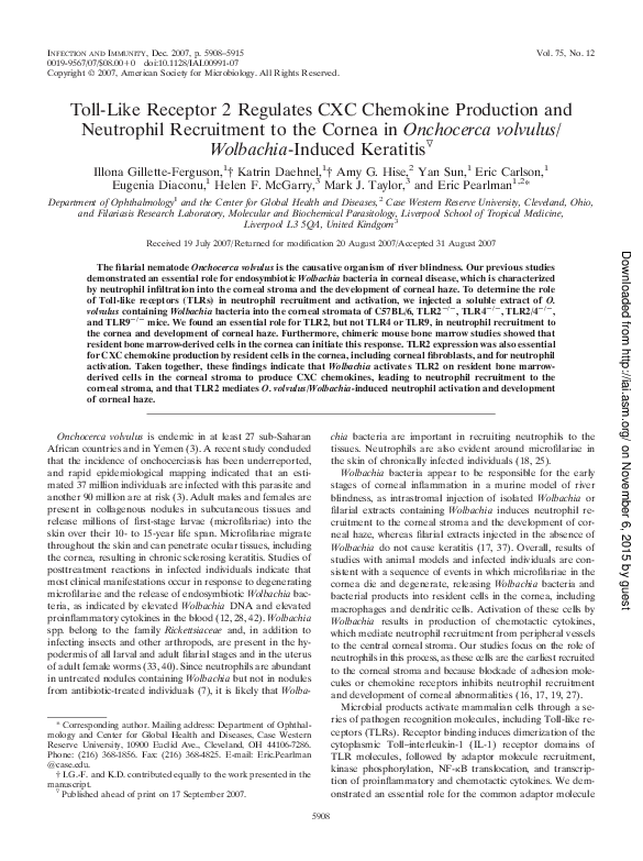 (PDF) Toll-Like Receptor 2 Regulates CXC Chemokine Production and ...
