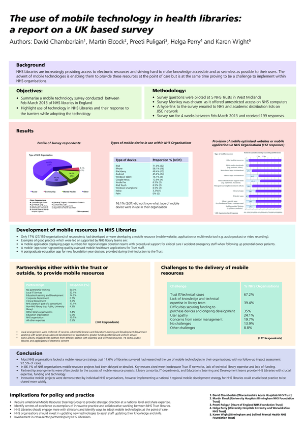 (PDF) The use of mobile technology in health libraries: a report on a ...