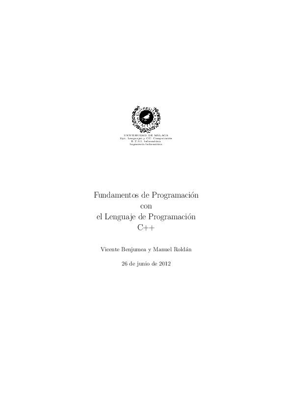(PDF) El Lenguaje de Programación C++