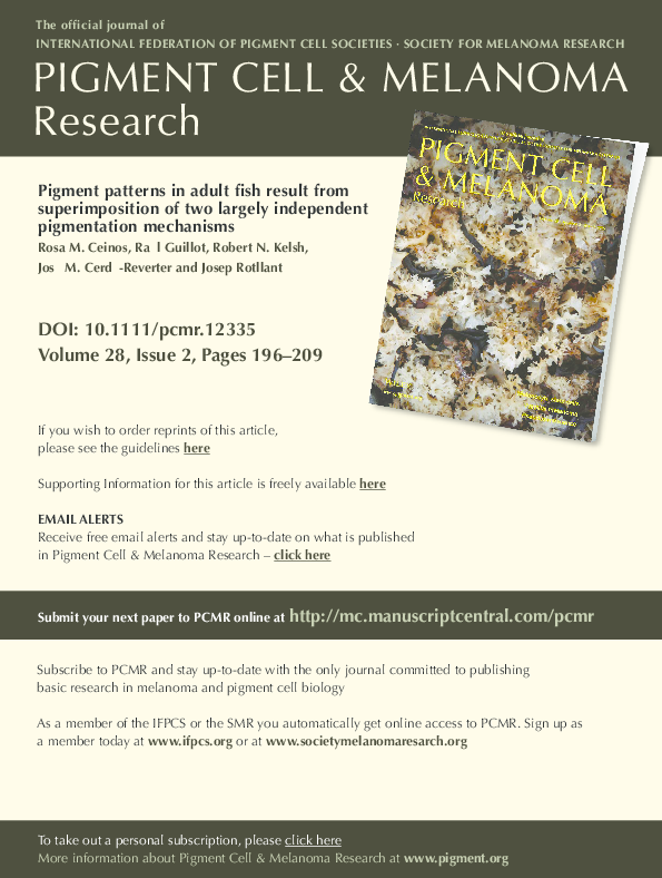 (PDF) Pigment patterns in adult fish result from superimposition of two ...