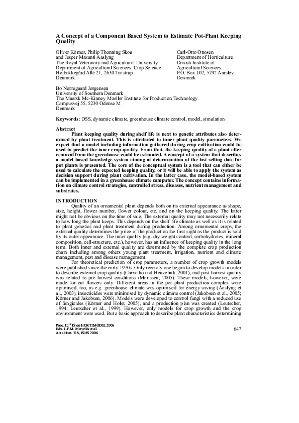 (PDF) A concept of a component based system to determine pot-plant ...