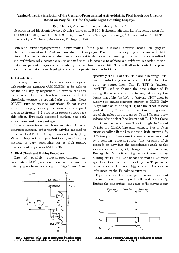 (PDF) P-44: Master-Slave Pixel Concept Used for Improved Sensor-Display Array Circuits on ...