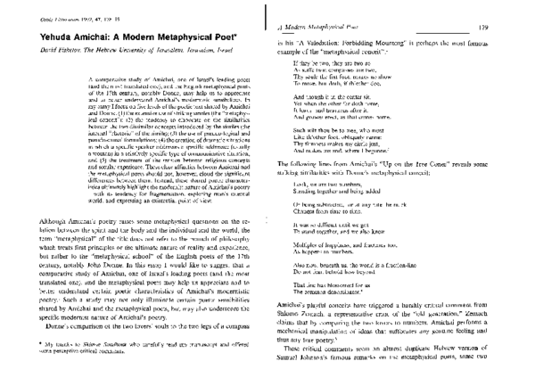 Pdf Yehuda Amichai A Modern Metaphysical Poet 0196