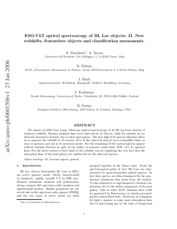 (PDF) The HRX-BL Lac sample - evolution of BL Lac objects. astro-ph ...