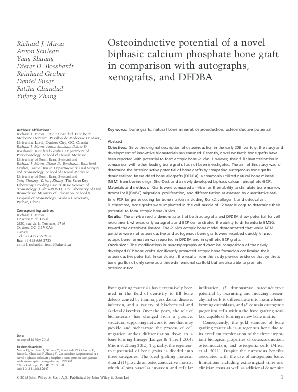 (PDF) Osteoinductive potential of a novel biphasic calcium phosphate ...