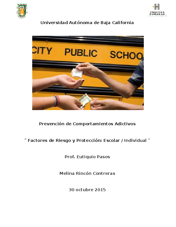 (DOC) Factores de Riesgo y Proteccion Escolar Individual