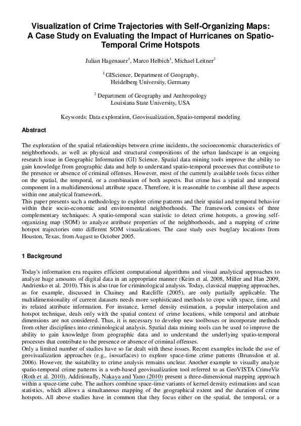 (PDF) Visualization of Crime Trajectories with Self-Organizing Maps: A ...