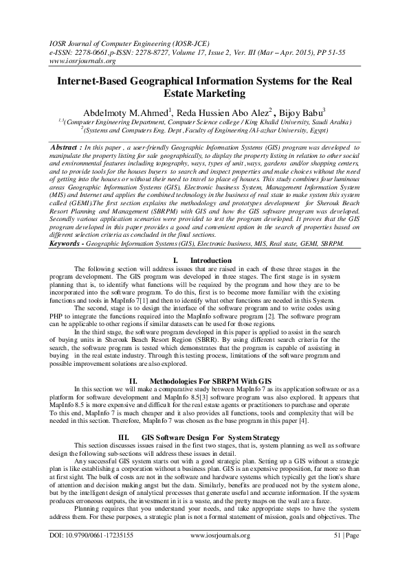 (PDF) Internet-Based Geographical Information Systems for the Real Estate Marketing