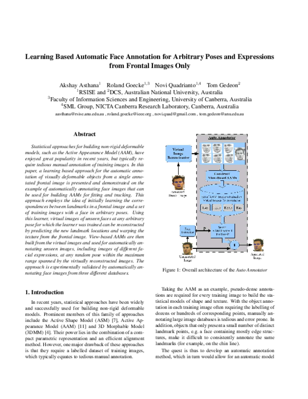 (PDF) Learning based automatic face annotation for arbitrary poses and ...