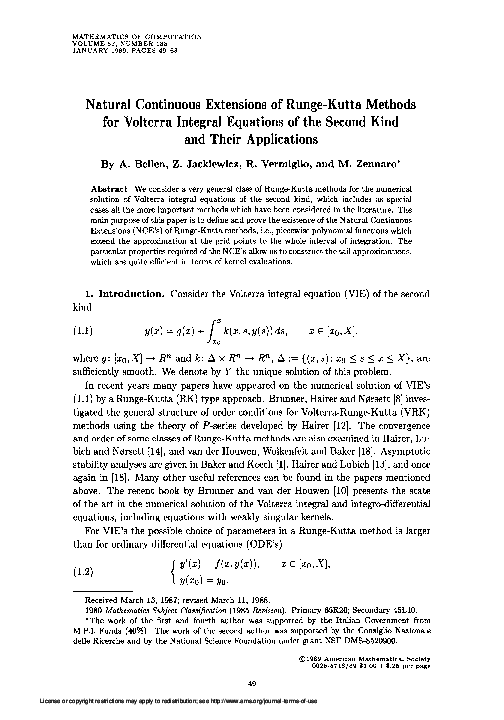 (PDF) Natural continuous extensions of Runge-Kutta methods