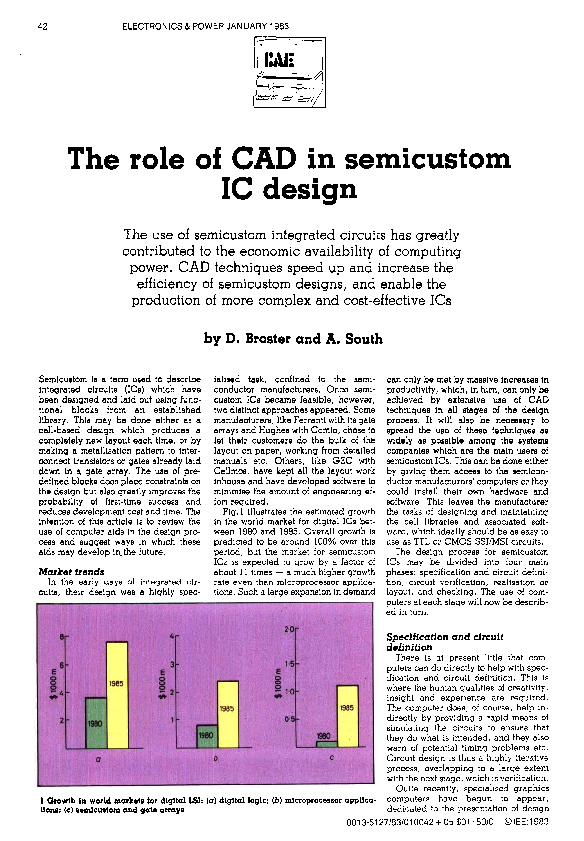 (PDF) The role of CAD in semicustom IC design
