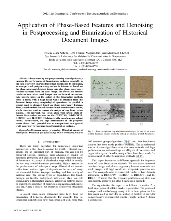 (PDF) Phase-Based Binarization of Ancient Document Images | Swapnil Lahudkar - Academia.edu