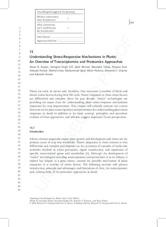 (PDF) Understanding Stress-Responsive Mechanisms in Plants: An Overview ...
