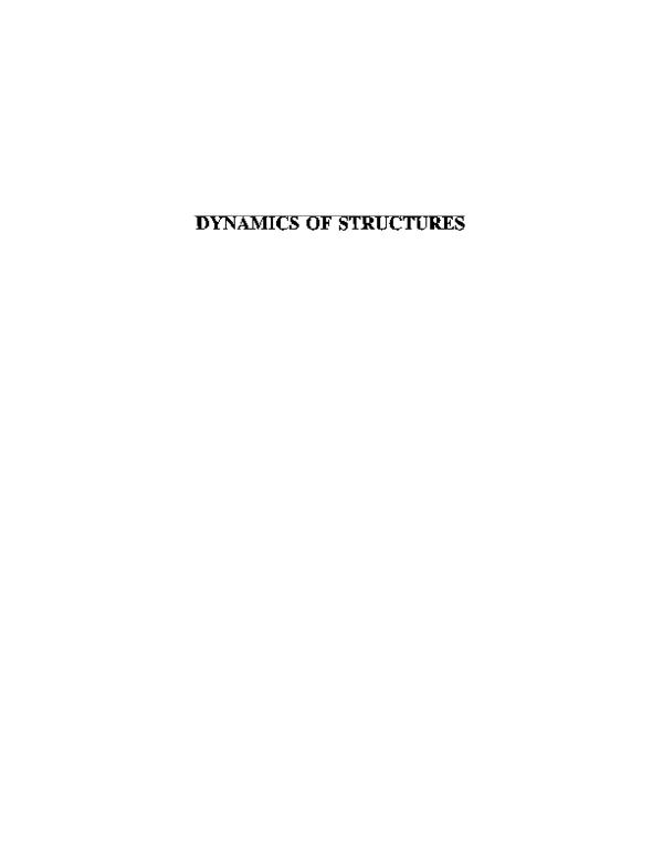 (PDF) Dynamics of Structures