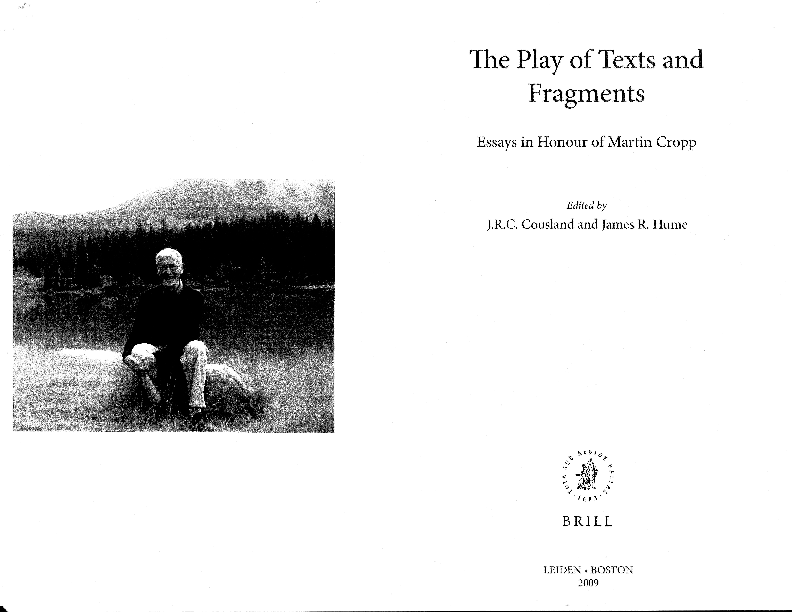 (PDF) Euripides’ New Song: The First Stasimon of Trojan Women