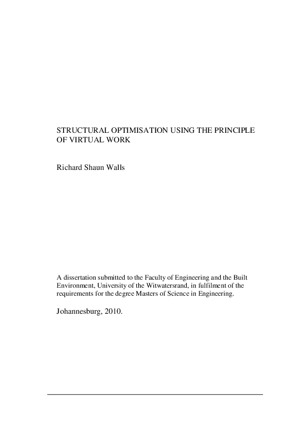(PDF) Structural Optimisation using the Principle of Virtual Work - MSc ...