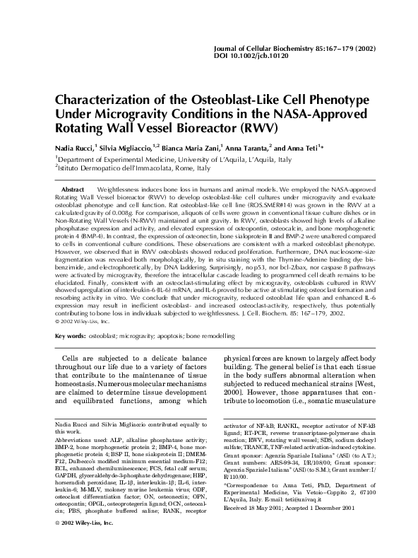 (PDF) Characterization of the osteoblast-like cell phenotype under ...