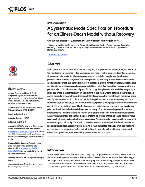 (PDF) A Systematic Model Specification Procedure for an Illness-Death ...