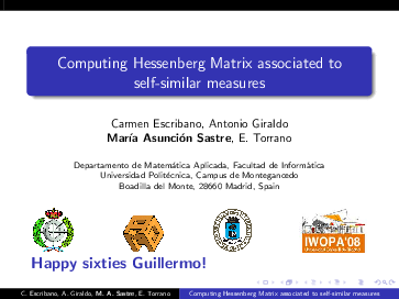 (PDF) Computing the Hessenberg matrix associated with a self-similar ...