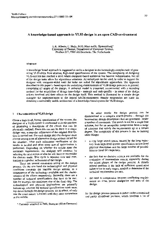 (PDF) A knowledge-based approach to VLSI-design in an open CAD-environment