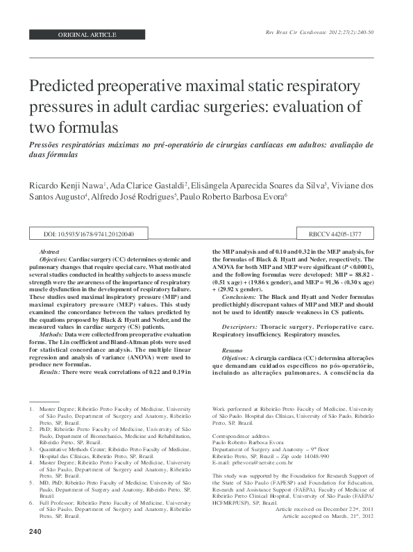 (PDF) Predicted preoperative maximal static respiratory pressures in ...