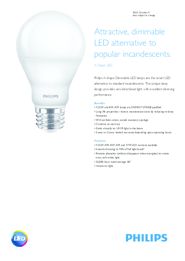 (PDF) Product Familiy Leaflet: A-Shape LED | Aree Ortiz - Academia.edu