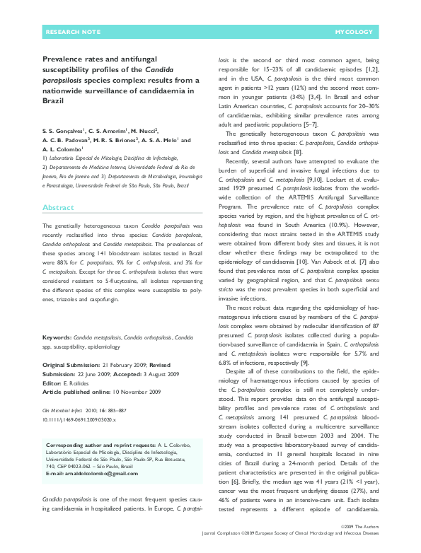 (PDF) Prevalence rates and antifungal susceptibility profiles of the ...