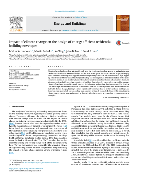 (PDF) Impact of climate change on the design of energy efficient ...