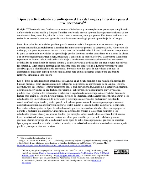 (PDF) ACTIVIDADES DE LENGUA Y LITERATURA CON TICS