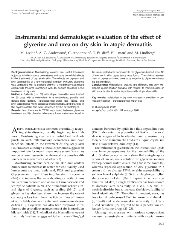 (PDF) Instrumental and dermatologist evaluation of the effect of ...