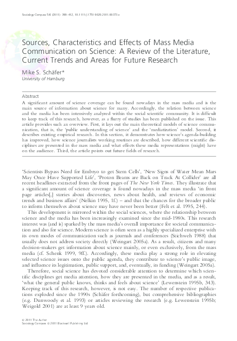 (PDF) Sources, Characteristics and Effects of Mass Media Communication ...