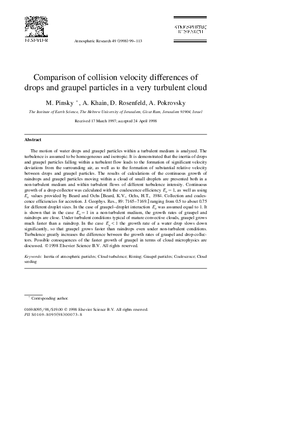 (PDF) Comparison of collision velocity differences of drops and graupel particles in a very ...