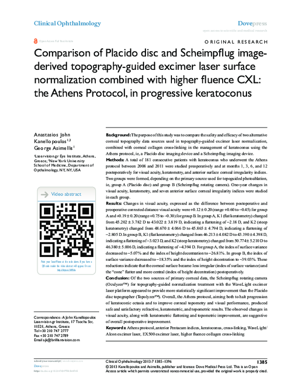 (PDF) Comparison of Placido disc and Scheimpflug image-derived ...