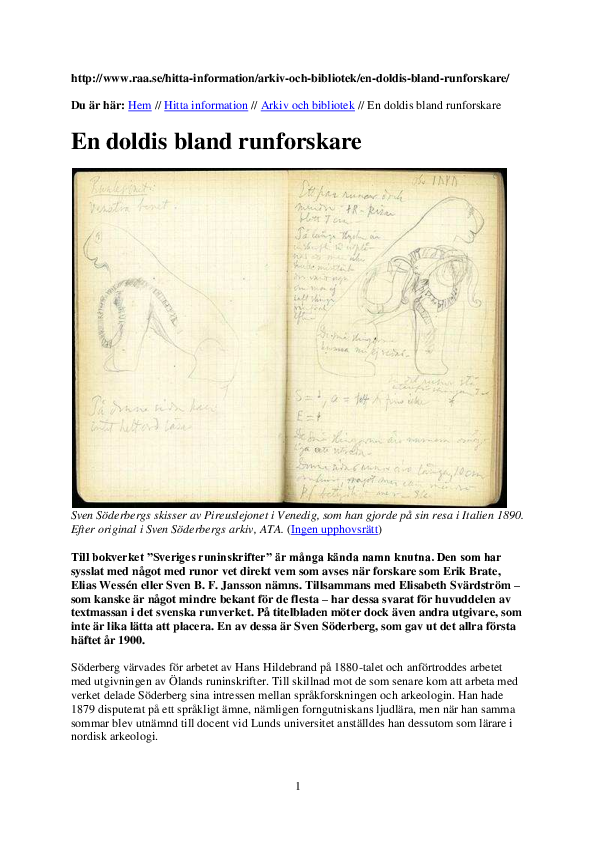 (PDF) Runologihistoria 5: En doldis bland runforskare