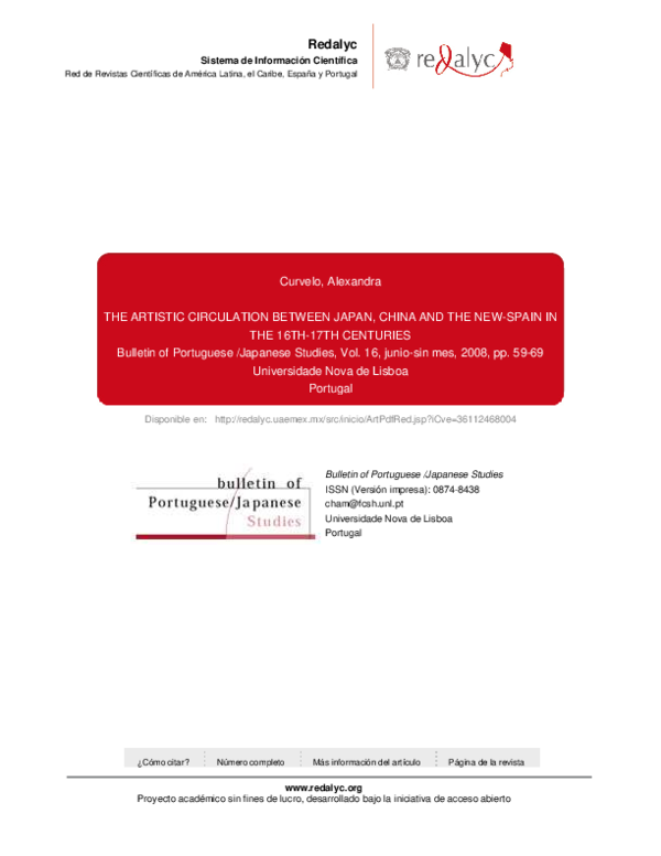 (PDF) CURVELO, Alexandra, “The artistic circulation between Japan ...