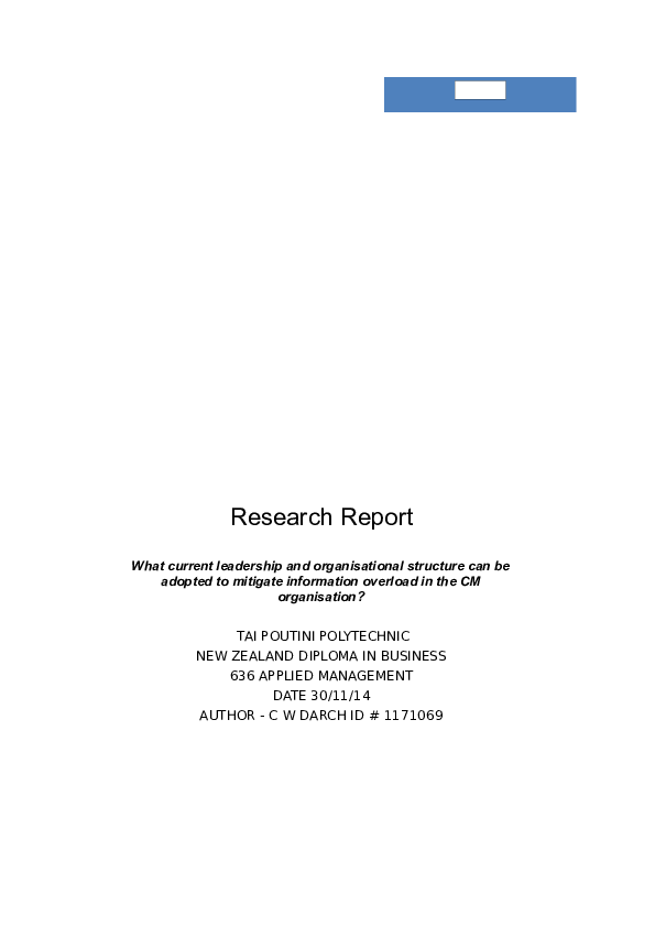 (DOC) ABM Research Report Information Overload CM v1 final