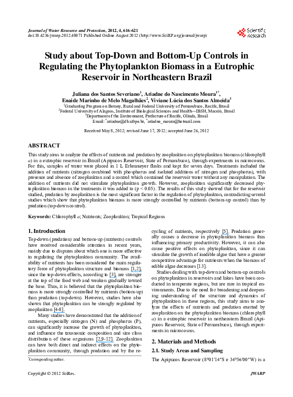 (PDF) Study about Top-Down and Bottom-Up Controls in Regulating the ...