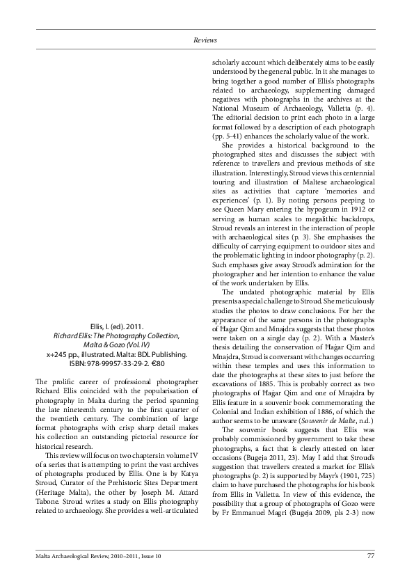 (PDF) Ellis, I. (ed). 2011. Richard Ellis: The Photography Collection ...