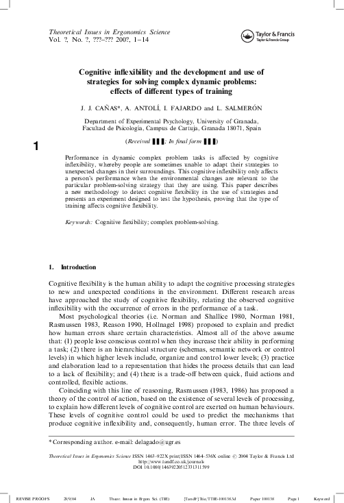 (PDF) Cognitive inflexibility and the development and use of strategies ...