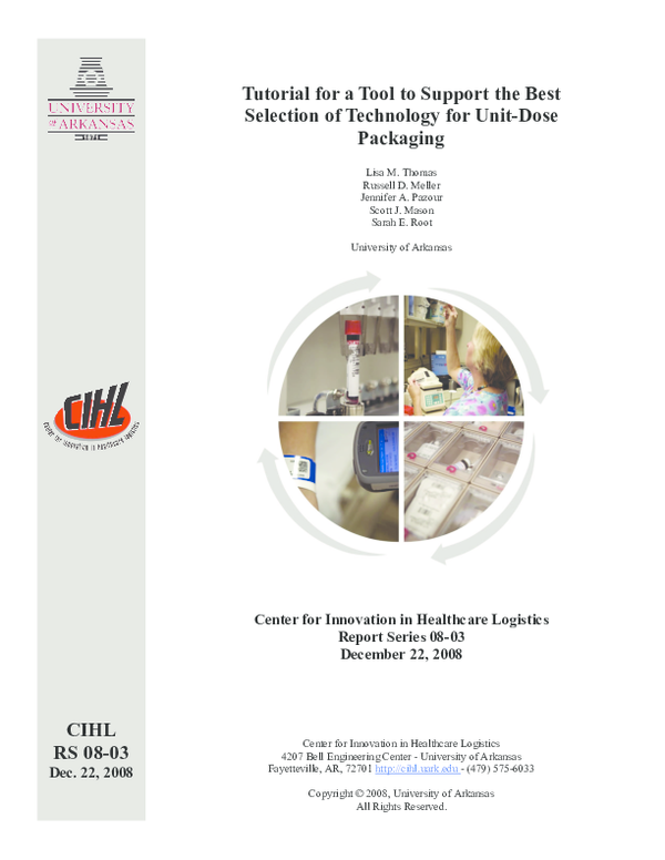 (PDF) Tutorial for a Tool to Support the Best Selection of Technology ...