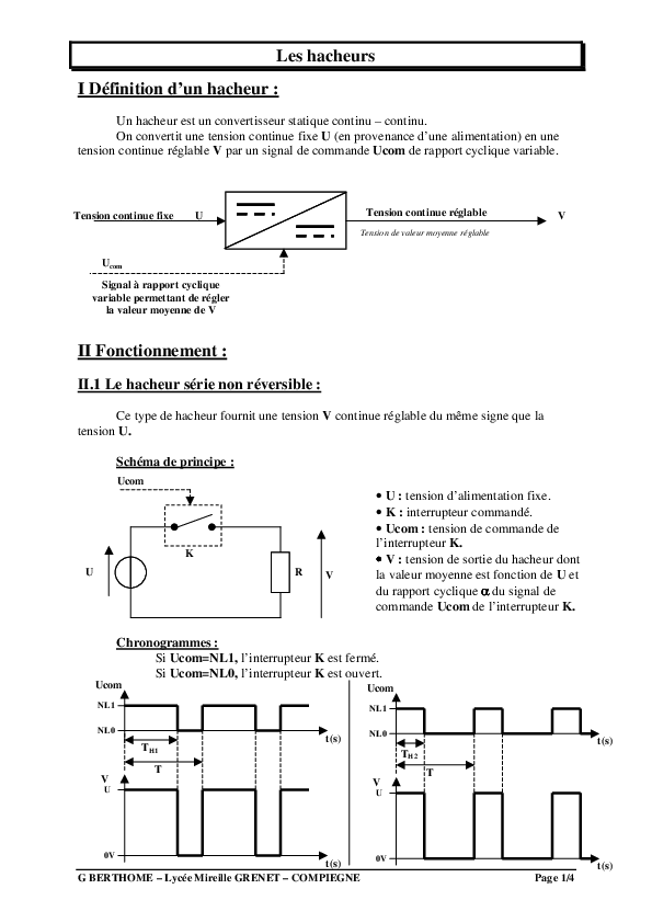 (PDF) Synthese hacheur serie