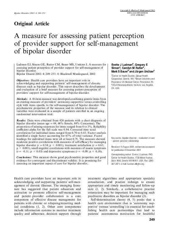 (PDF) A measure for assessing patient perception of provider support ...