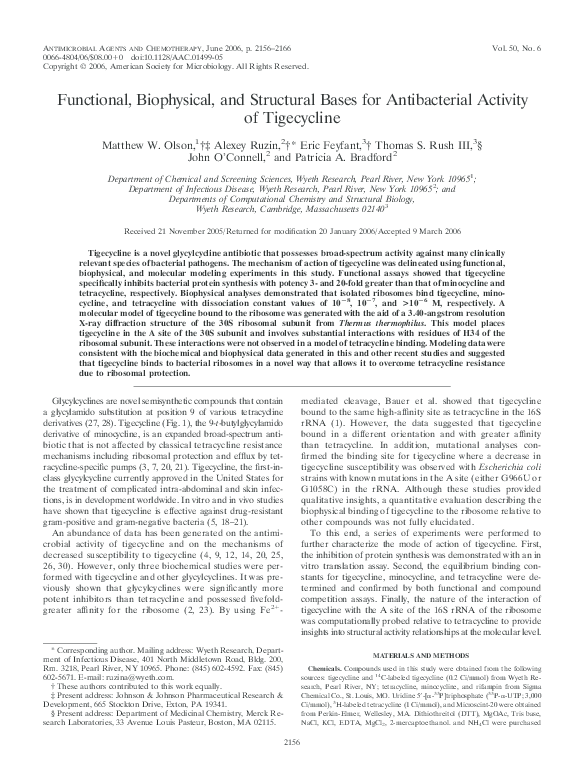 (PDF) Functional, Biophysical, and Structural Bases for Antibacterial ...