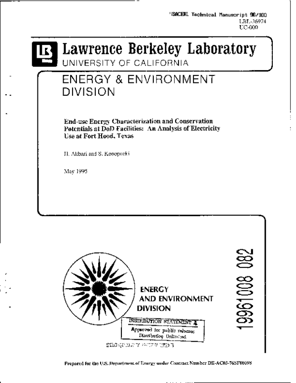 (PDF) End-use energy characterization and conservation potentials at ...